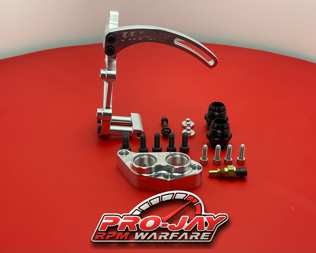 Pro-Jay Mazda Rotary Alternator re-location bracket and Water pump fla ...