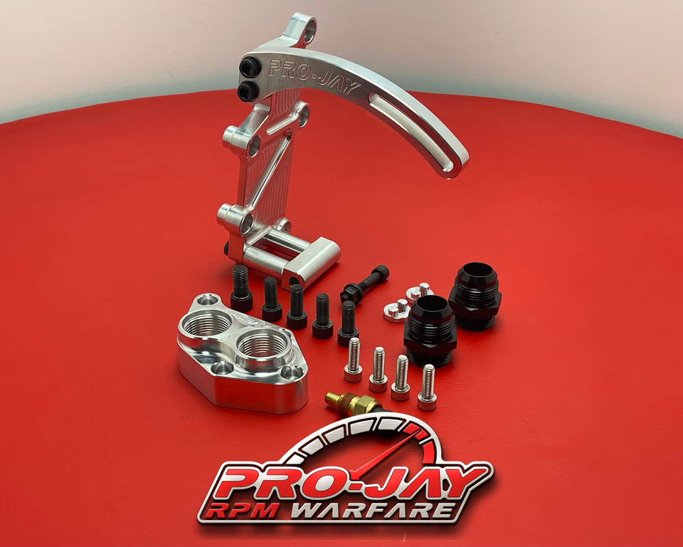 Pro-Jay Mazda Rotary Alternator re-location bracket and Water pump fla ...
