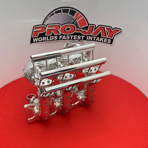Pro-Jay Mazda 20B Full Peripheral 18 Injected Billet Bully Intake Mani ...